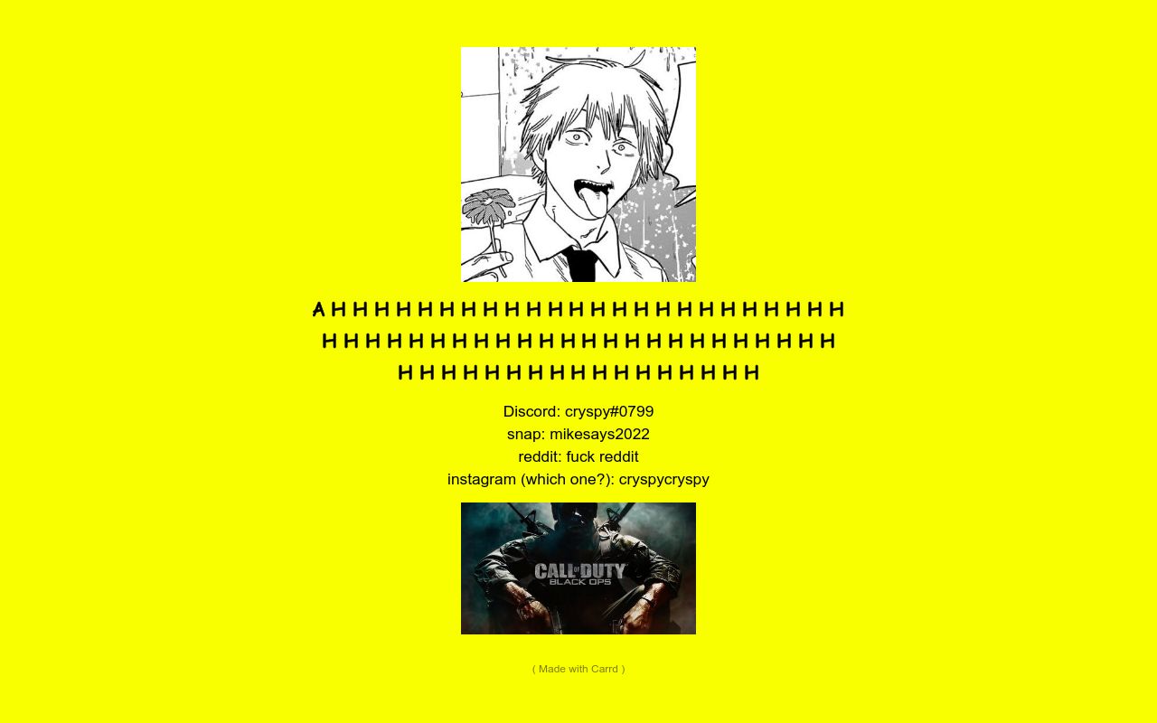 Cryspy’s goofy ahh carrd